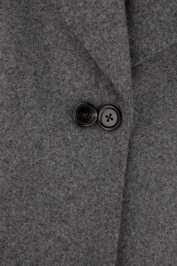 Thom Browne Melton Cocoon Coat - Dark Gray