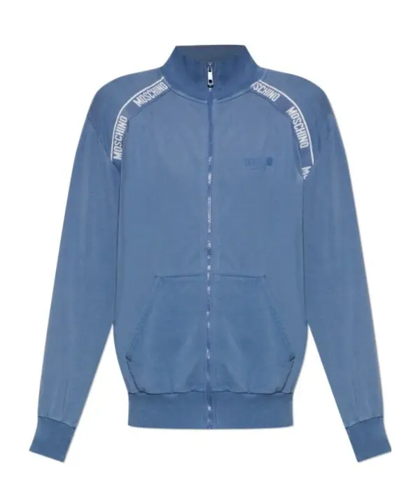 Moschino Tape Zip Sweatshirt - Blue