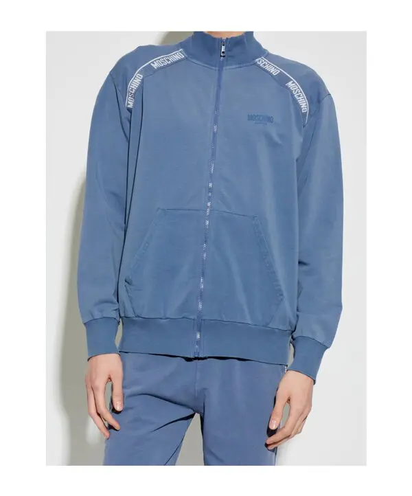 Moschino Tape Zip Sweatshirt - Blue