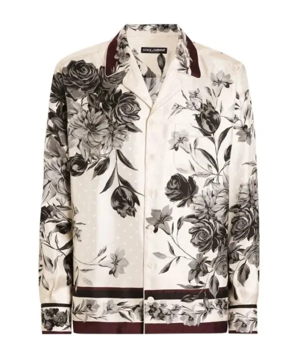 Dolce & Gabbana Dolce Gabbana Floral Printed Long-sleeved Shirt