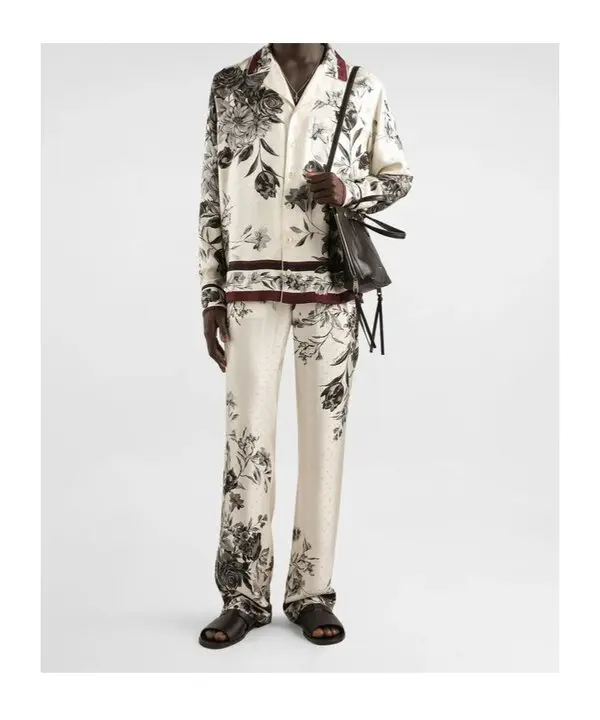Dolce & Gabbana Dolce Gabbana Floral Printed Long-sleeved Shirt