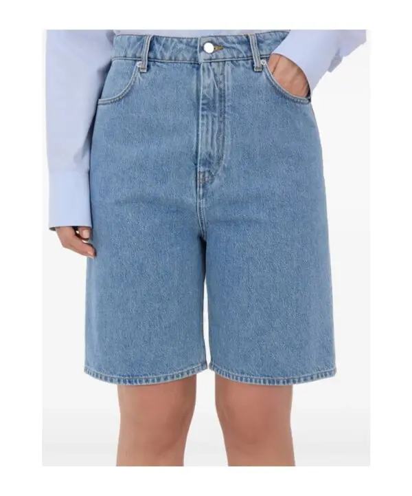 Loulou De Saison Zip Five-pocket Denim Shorts - Blue