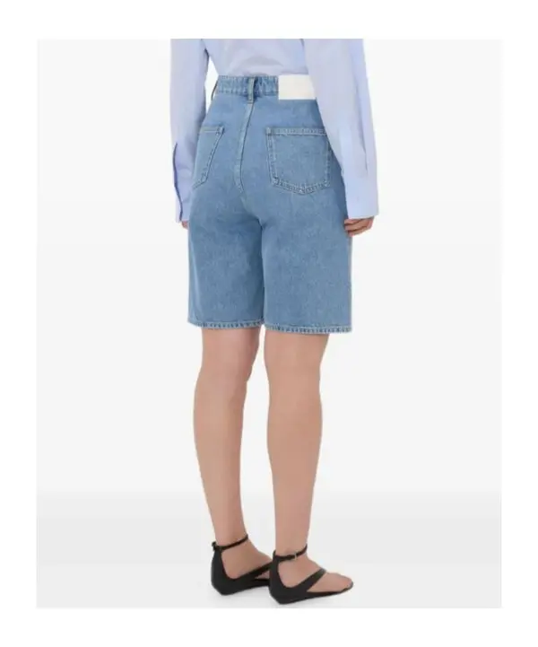 Loulou De Saison Zip Five-pocket Denim Shorts - Blue