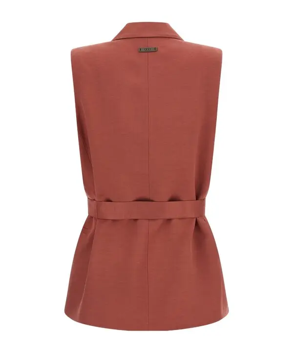 Peserico Belted Waist Sleeveless Vest