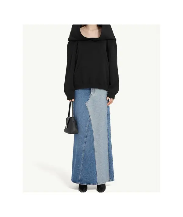 MAISON MARGIELA Off-shoulder Hooded Sweatshirt