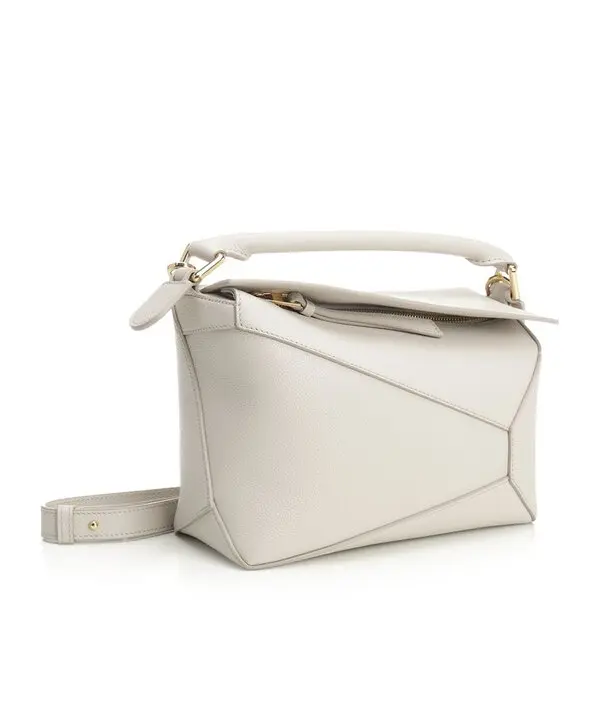 Loewe Small Puzzle Edge Bag - Light Ghost