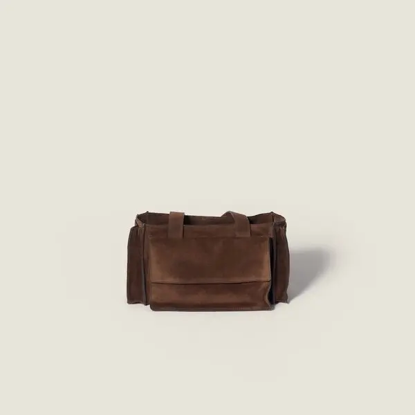 Miu Miu Utilitarian Zipped Shoulder Bag - Dark Brown