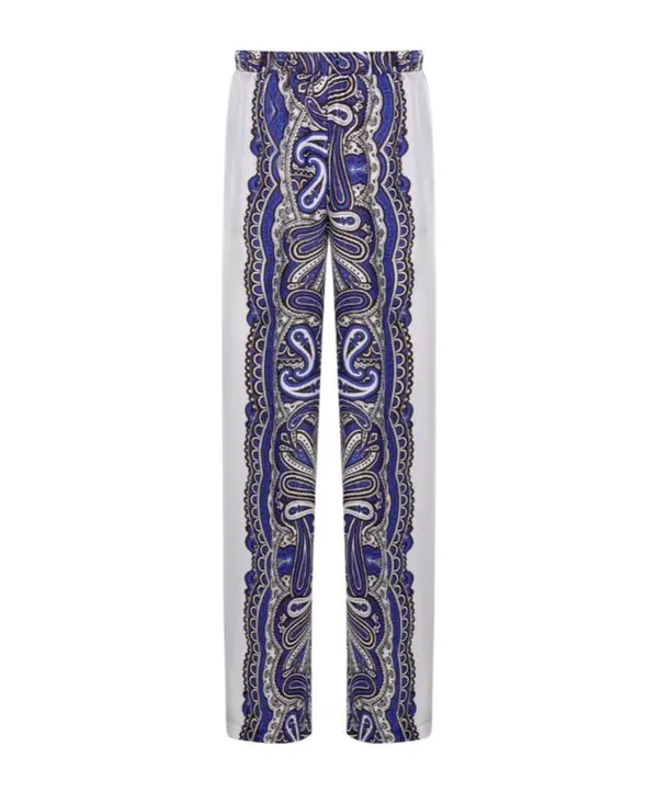 P.a.r.o.s.h Printed Twill Foulard Pants - Gray