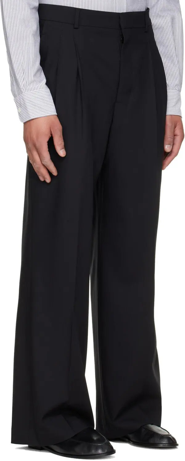 AMI Paris Low Waist Wide Leg Trousers