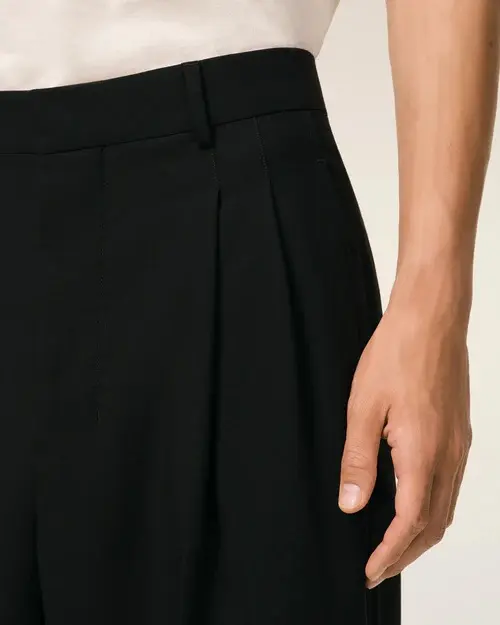 AMI Paris Low Waist Wide Leg Trousers