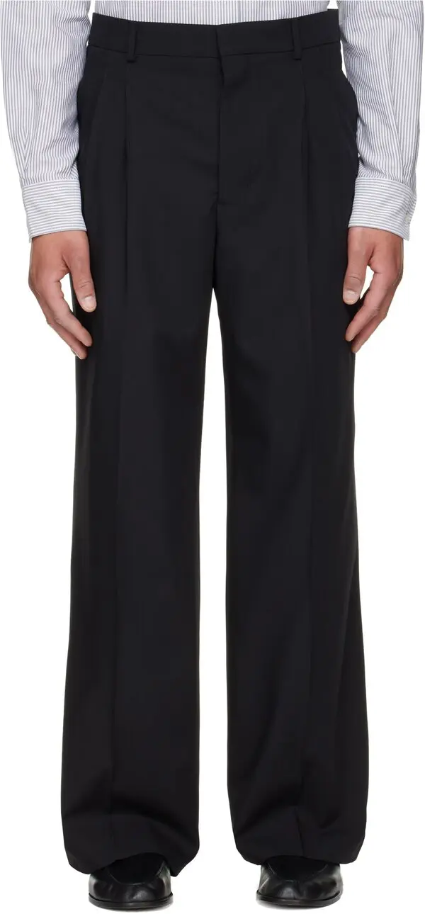 AMI Paris Low Waist Wide Leg Trousers