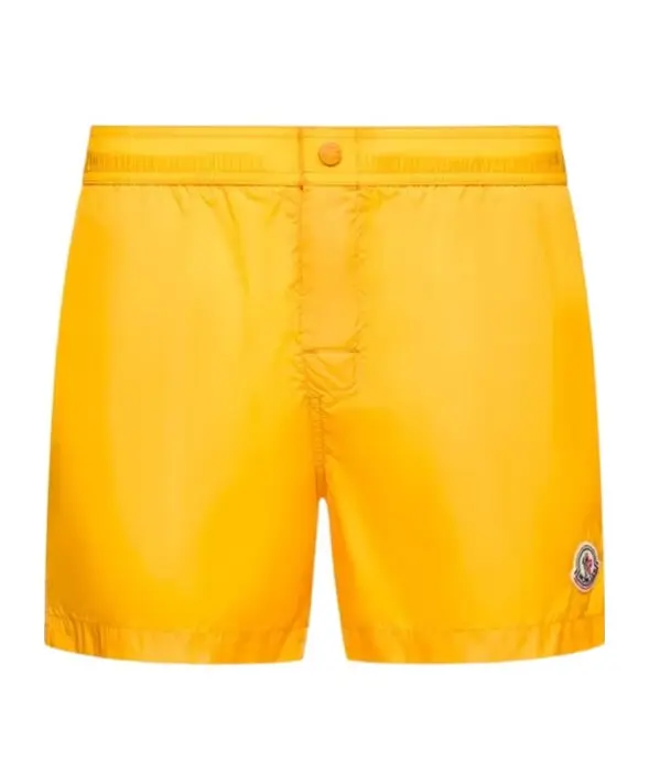 Moncler Logo Swim Shorts - Yellow