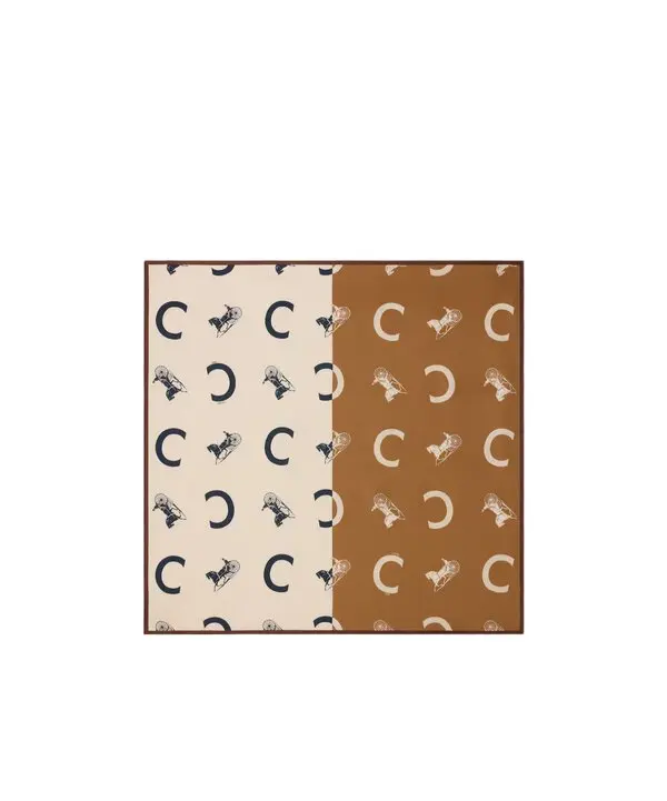 Celine Square In Silk Twill - Nude