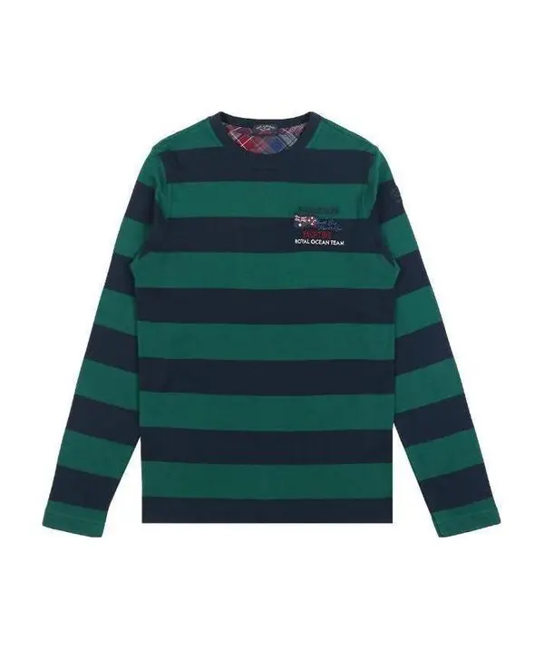 PAUL  SHARK Striped Logo Long-sleeved T-shirt