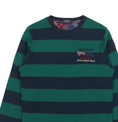 PAUL  SHARK Striped Logo Long-sleeved T-shirt