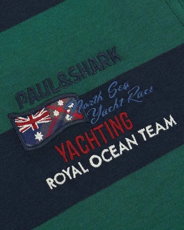 PAUL  SHARK Striped Logo Long-sleeved T-shirt