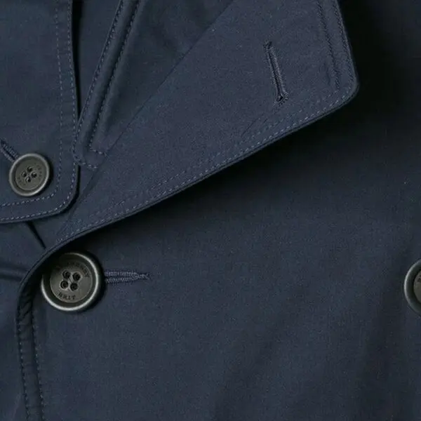 Burberry Double-row Buckle Belt Trench Coat - Black