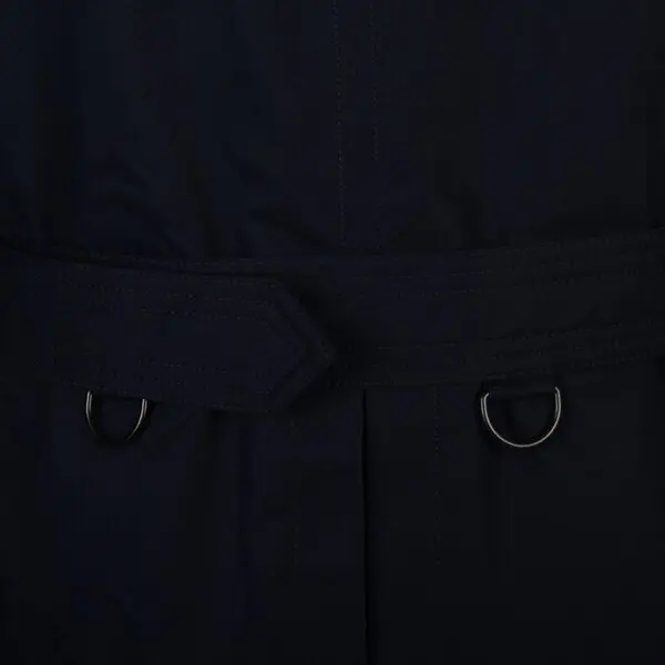 Burberry Double-row Buckle Belt Trench Coat - Black