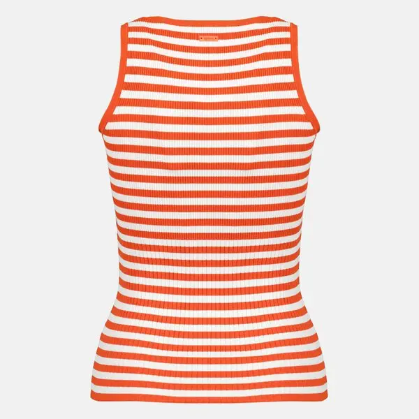 Max Mara Striped Ribbed Knit Tank Top - No