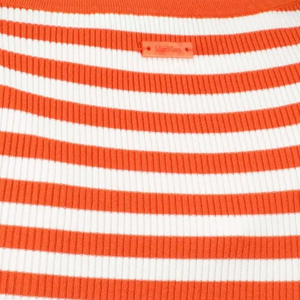 Max Mara Striped Ribbed Tank Top - Orange