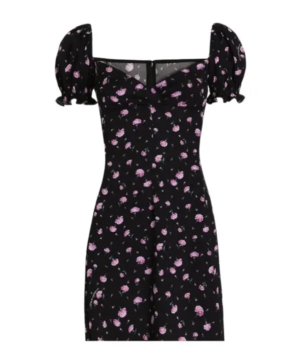 Dolce & Gabbana Floral Puff Sleeve Dress