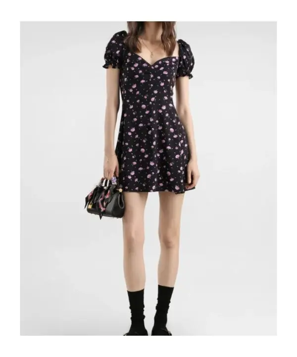 Dolce & Gabbana Floral Puff Sleeve Dress