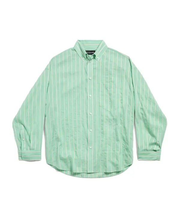 Balenciaga Striped Cocoon Fit Long-sleeved Shirt