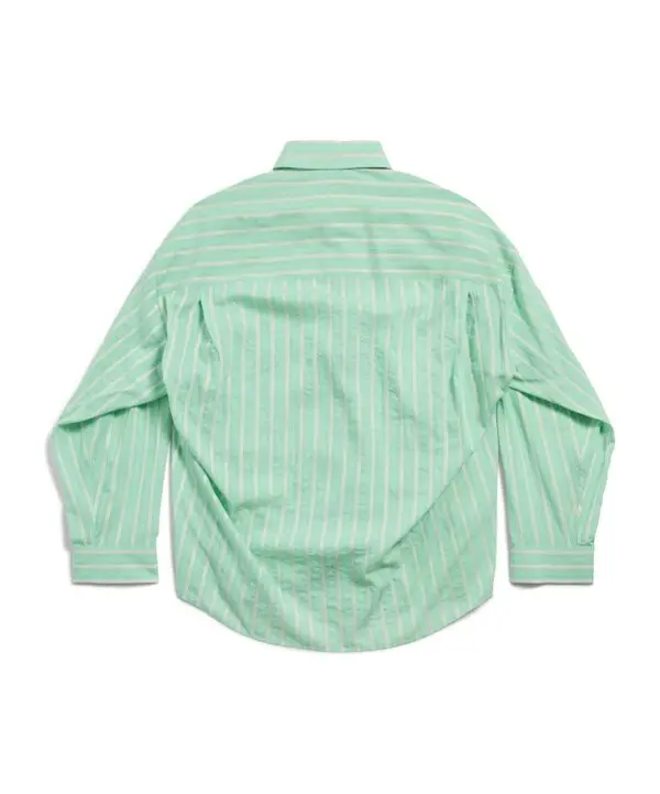 Balenciaga Striped Cocoon Fit Long-sleeved Shirt