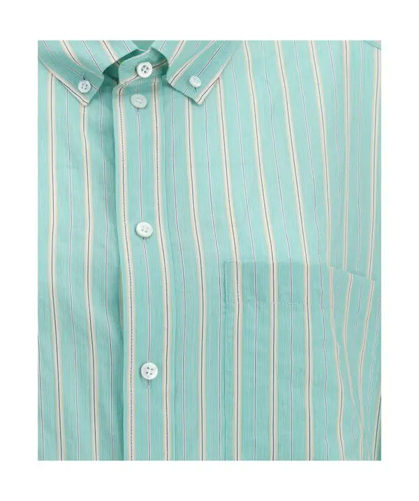 Balenciaga Striped Cocoon Fit Long-sleeved Shirt