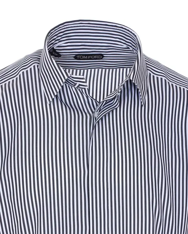 TOM FORD Long-sleeve Striped Shirt