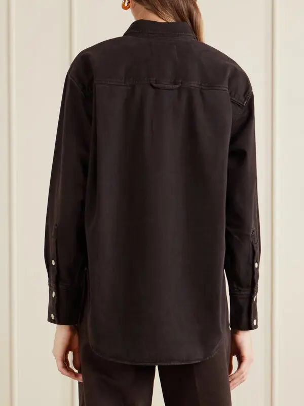 Citizens Of Humanity Carter Relaxed Fit Organic Cotton Blend Workwear Shirt - Chocolate-colored