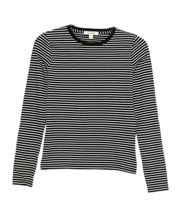 NILI LOTAN Long Sleeve Striped Crewneck T-shirt - No
