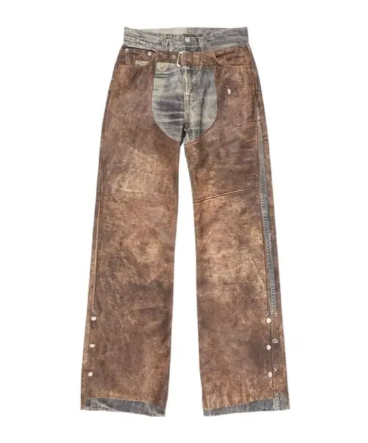 Acne Studios Printed Wide Leg Jeans