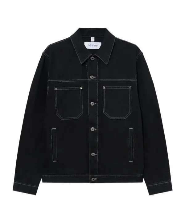 Off-White Half Arrow Relaxed Fit Denim Jacket - Black Stone