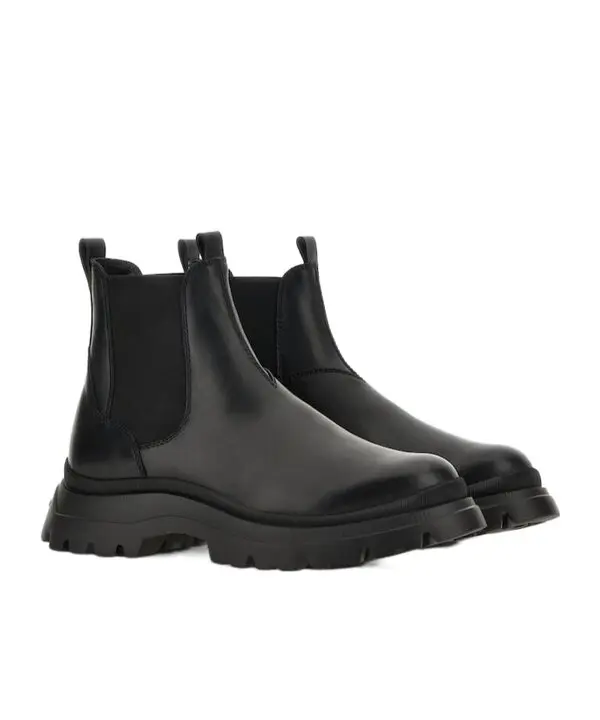 Hogan Leather Chelsea Ankle Boots