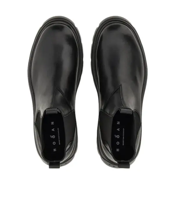 Hogan Leather Chelsea Ankle Boots