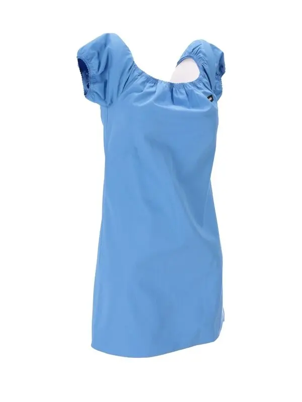Miu Miu Logo Detailed Mini Dress