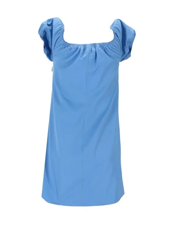 Miu Miu Logo Detailed Mini Dress