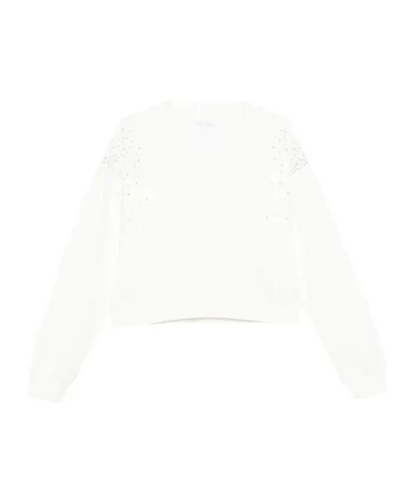 Patrizia Pepe Embellished Crewneck Sweatshirt - White