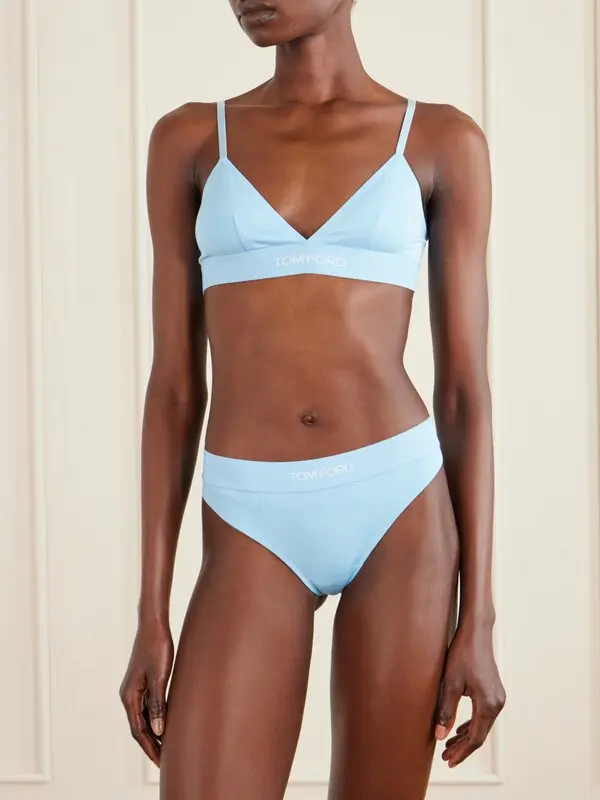 TOM FORD Logo Waistband Thong Briefs