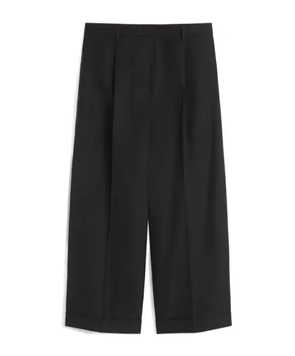Max Mara Tailored Wide-leg Trousers With Belt Loops - Black