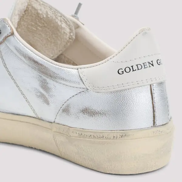 GOLDEN GOOSE Soul Star Metallic Lace-up Sneakers - White