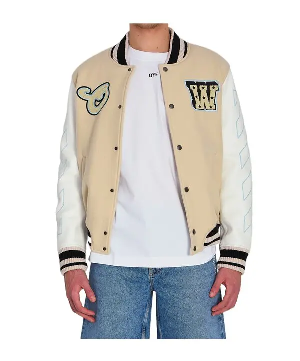 Off-White Logo-patch Bomber Jacket - Multicolor
