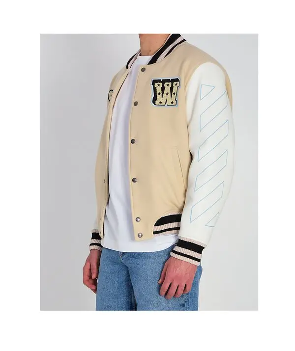 Off-White Logo-patch Bomber Jacket