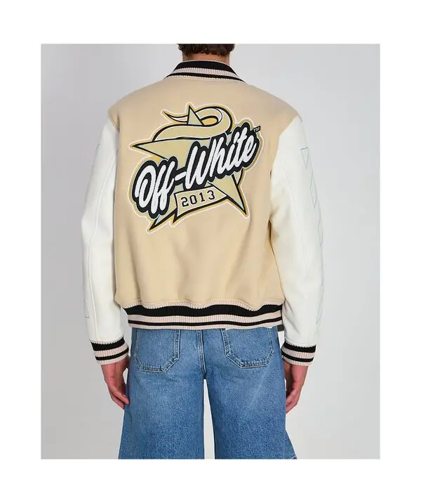 Off-White Logo-patch Bomber Jacket