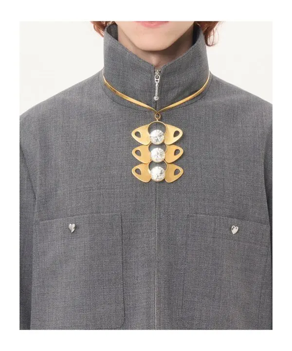 Valentino Garavani Zip-up High Neck Jacket