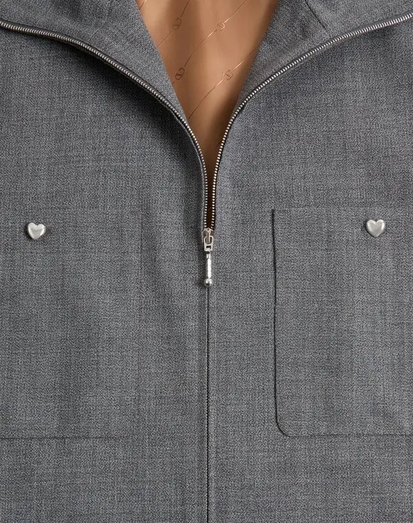 Valentino Garavani Zip-up High Neck Jacket