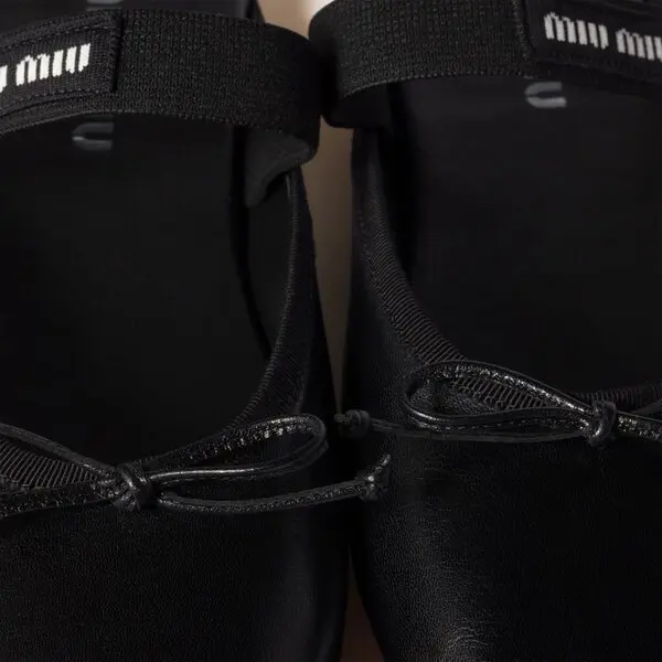 Miu Miu Bow Detail Slip-on Sandals