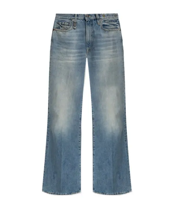 R13 Embroidered Pocket Jeans - Gray