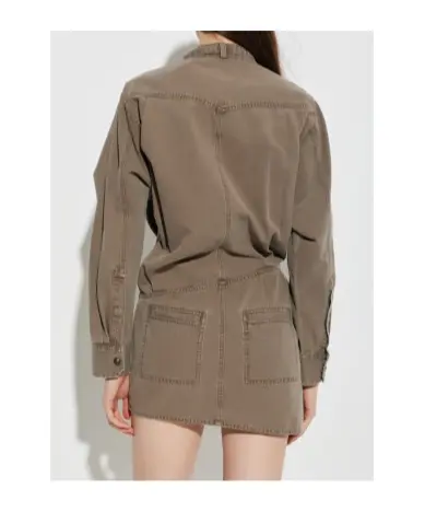 Isabel Marant Étoile Denim Mini Dress With Buttoned Chest Pockets